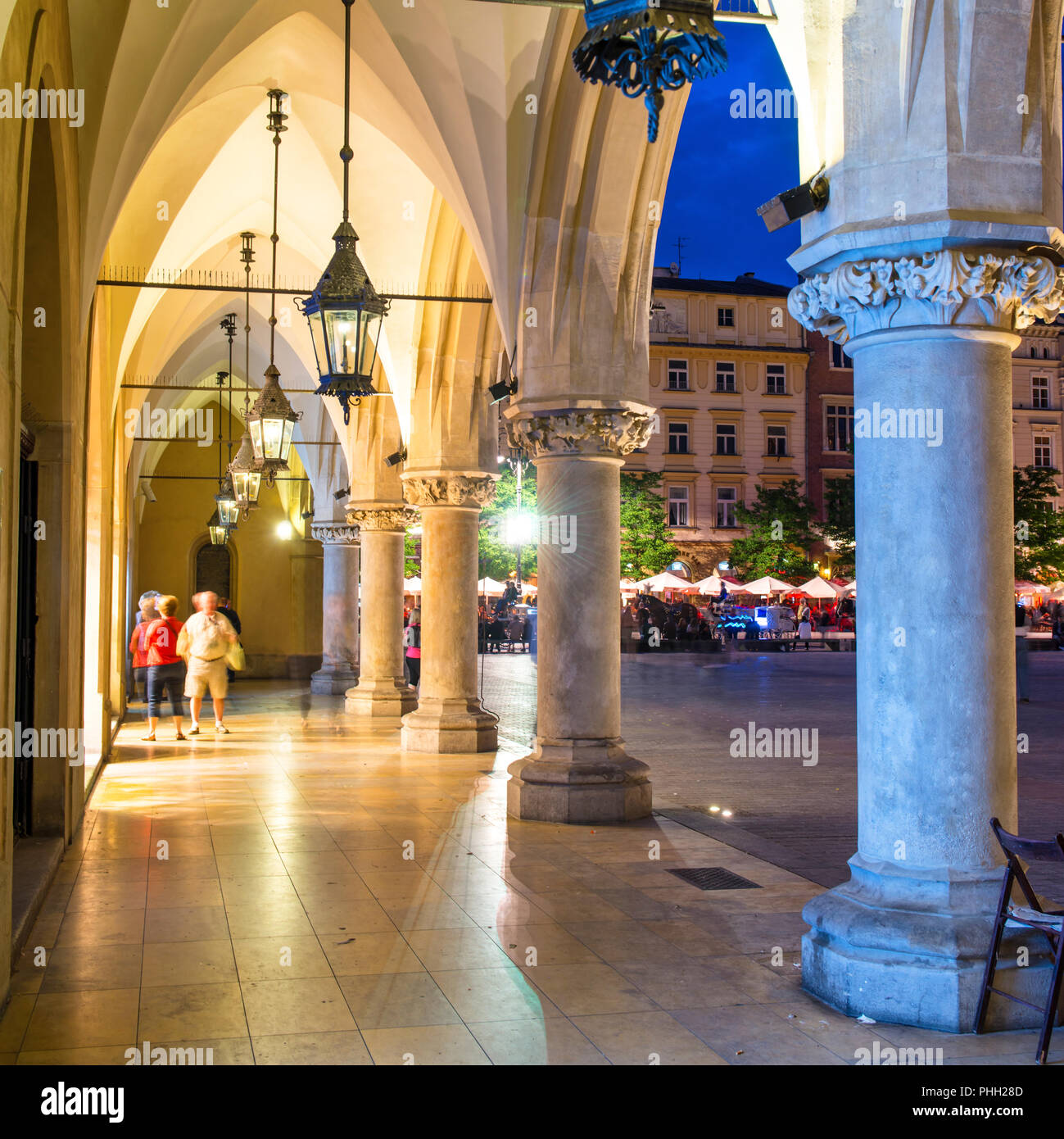 Old city hall on the market square at dusk hi-res stock photography and ...