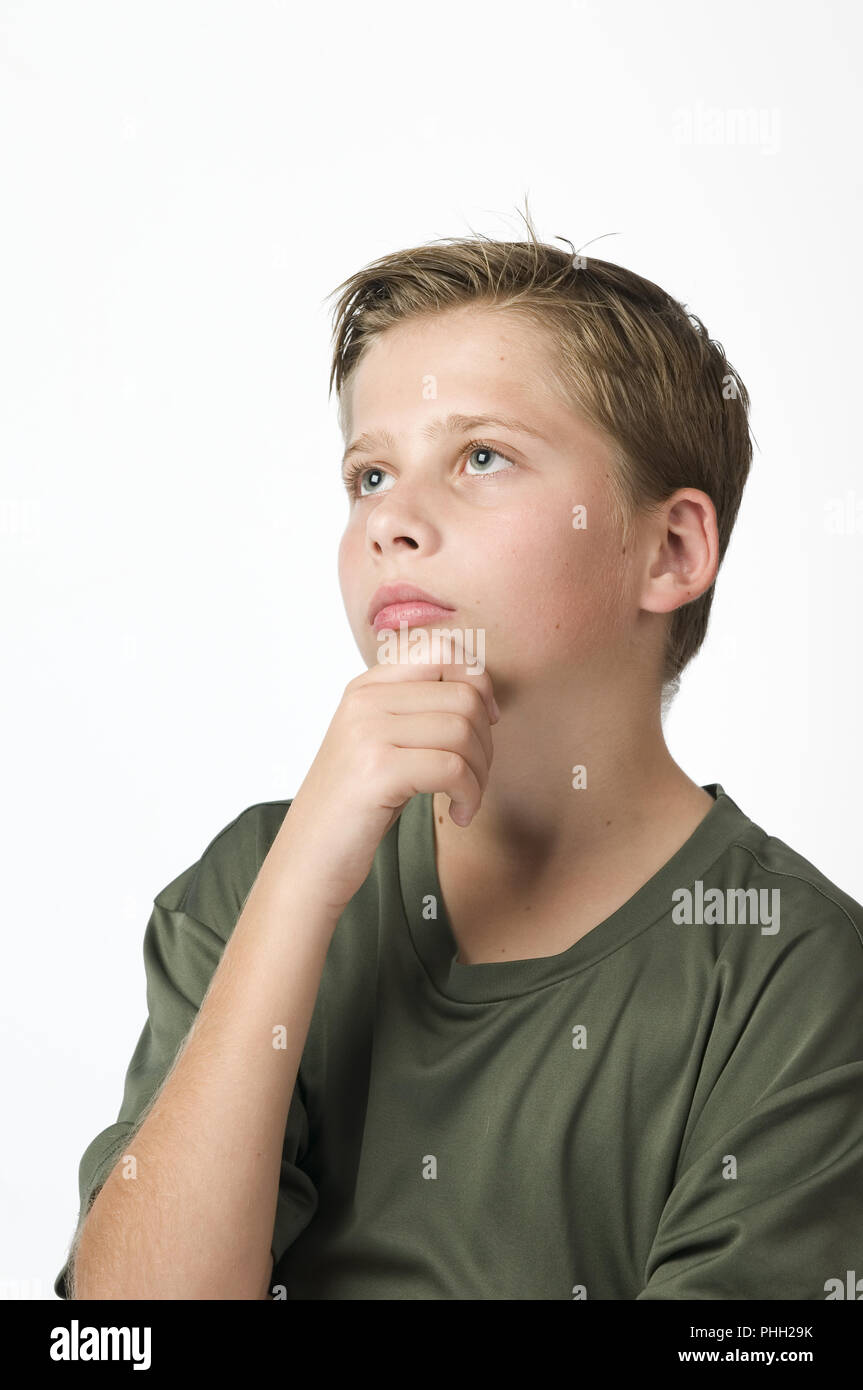 Teens thinking about Stock Photo - Alamy