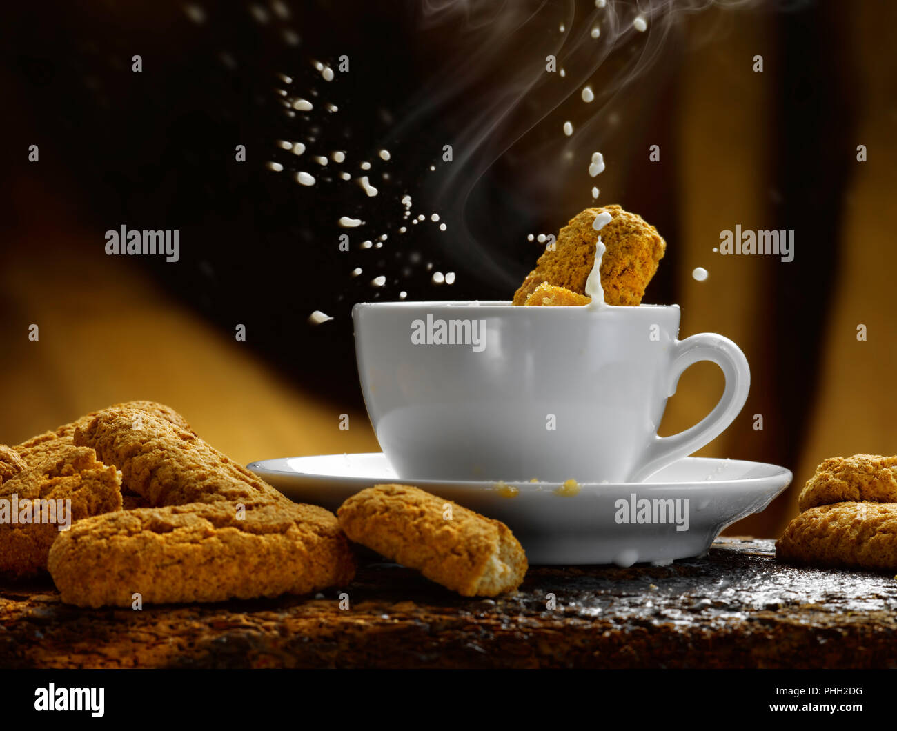 breakfast king, milk splash cookies and many other delights Stock Photo ...