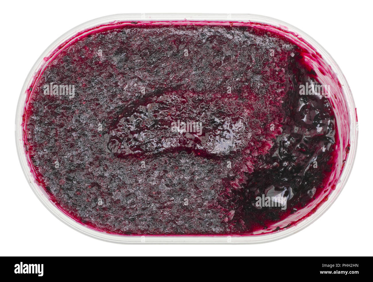 The frozen black currant jam Stock Photo - Alamy