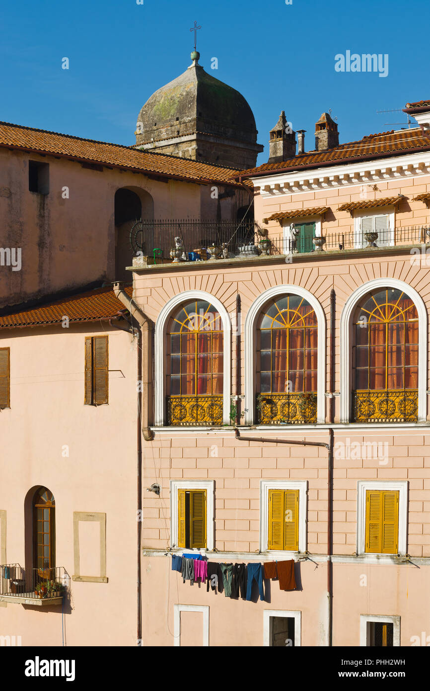 Facade of Italian House Stock Photo - Alamy