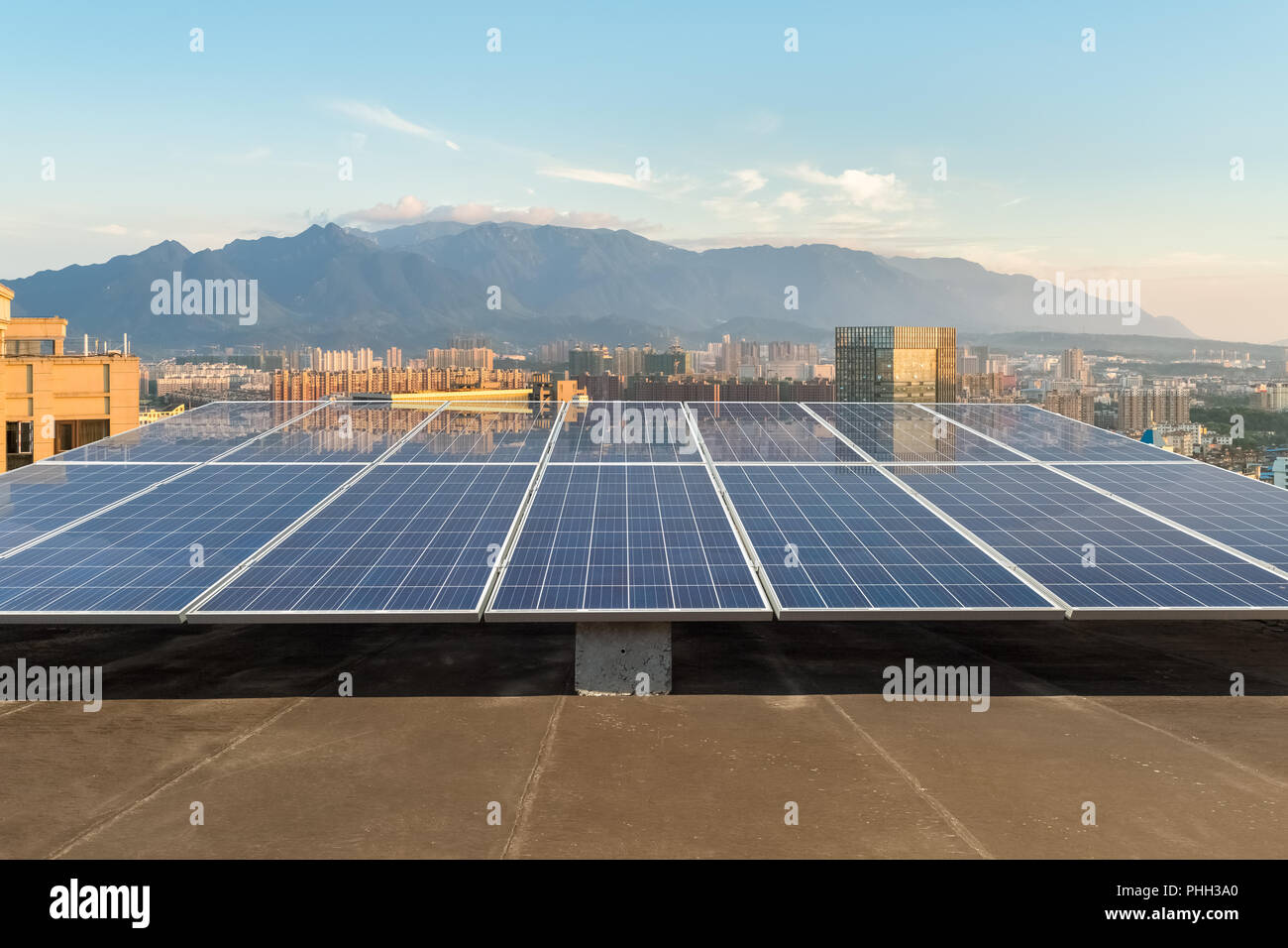 rooftop solar energy Stock Photo - Alamy