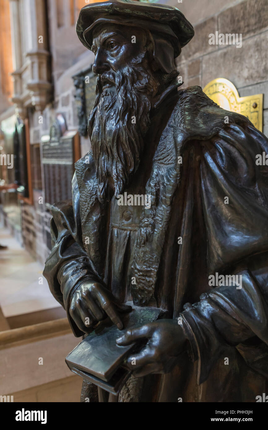 Statue of John Knox, St. Giles cathedral, Edinburgh, Scotland, UK Stock ...