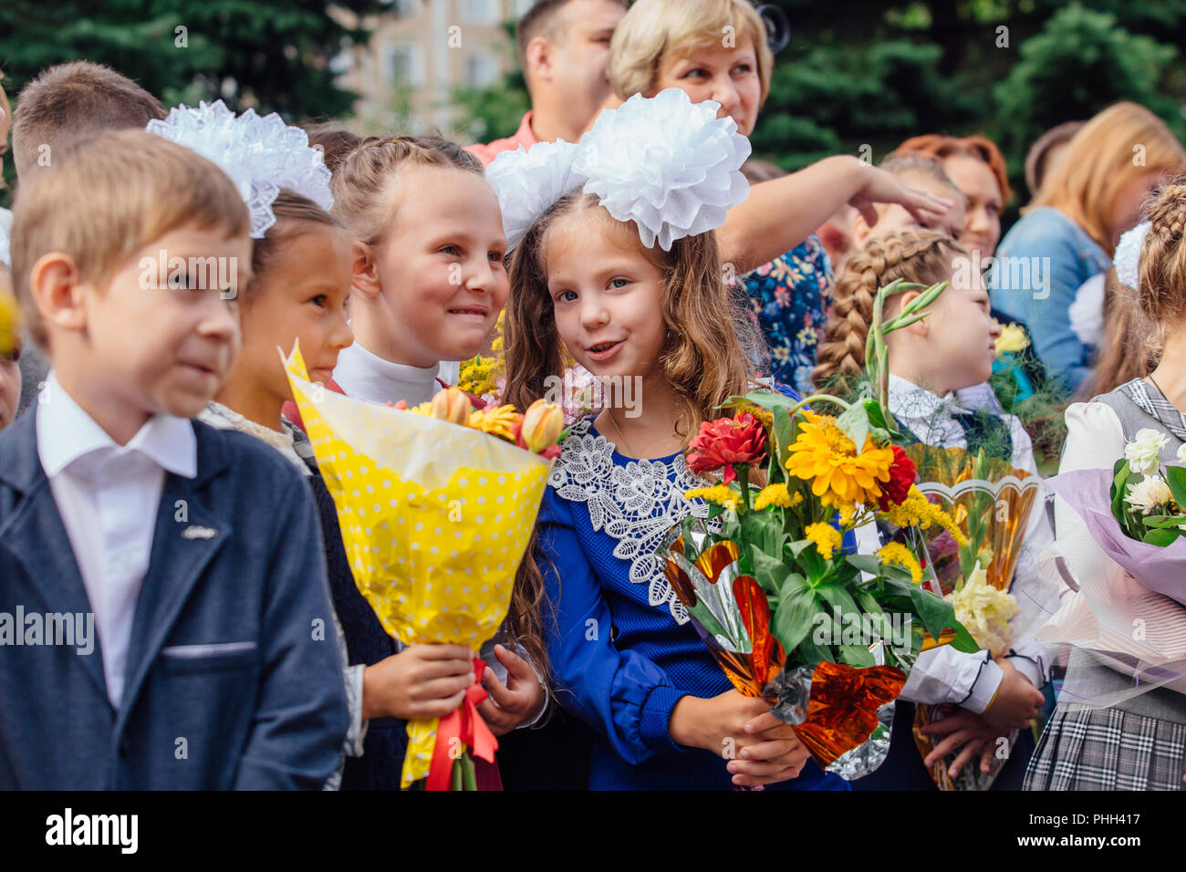 September first-the day of knowledge in Russia Stock Photo - Alamy