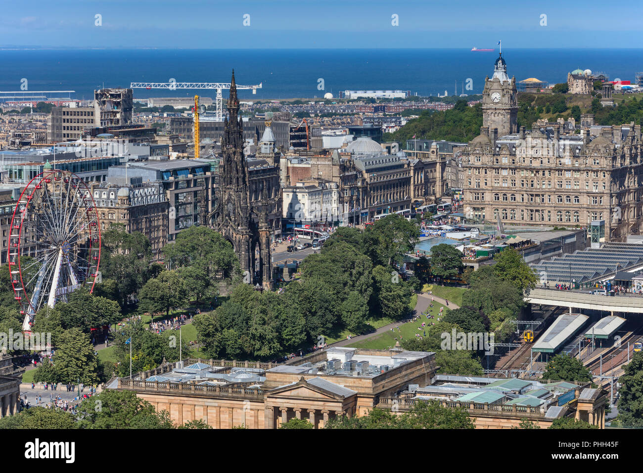 Cityscape from Edinburgh castle, Edinburgh, Scotland, UK Stock Photo ...
