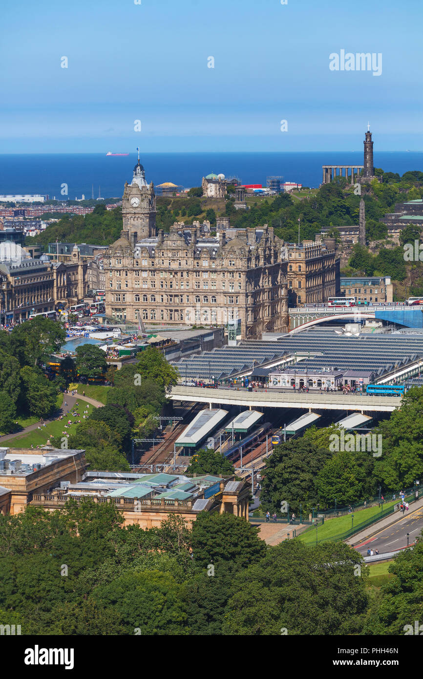 Cityscape from Edinburgh castle, Edinburgh, Scotland, UK Stock Photo ...