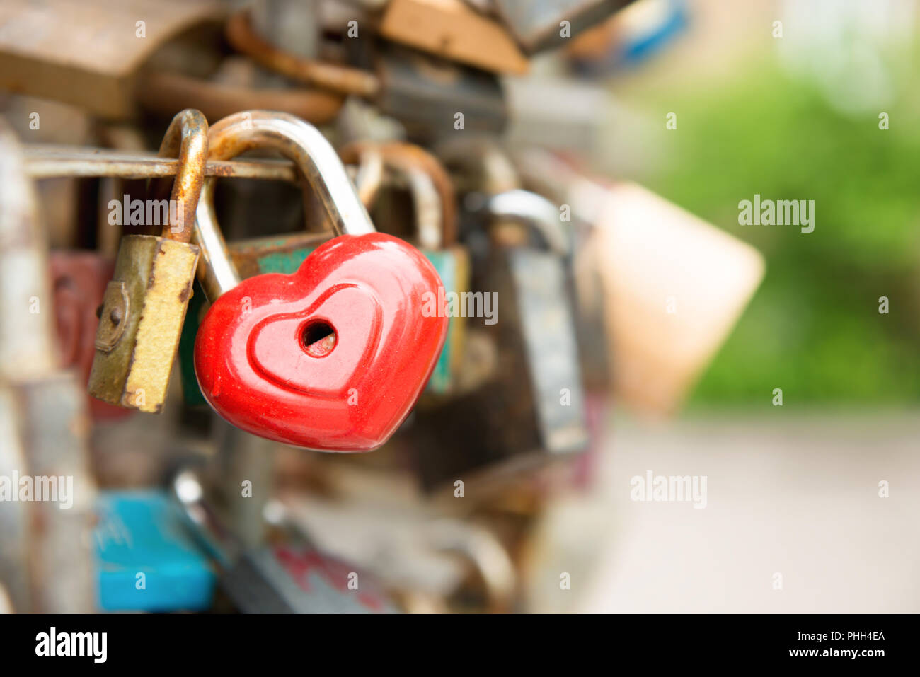 Love red romance lock Stock Photo - Alamy
