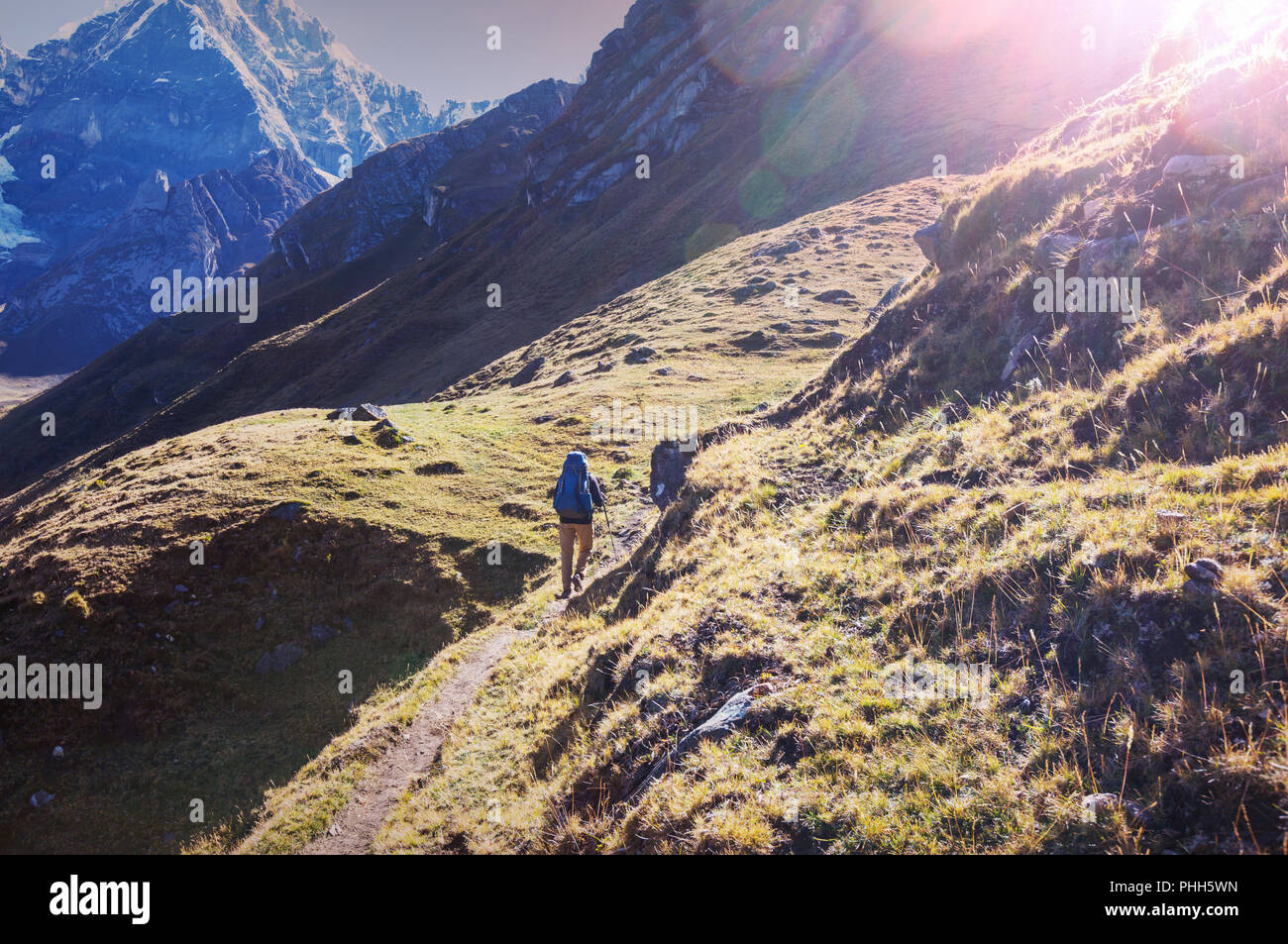 Hike in Peru Stock Photo - Alamy