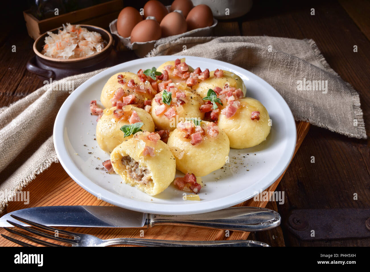 Pyzy are a type of polish dumpling Stock Photo - Alamy