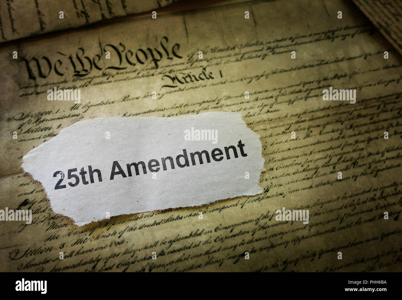 25th Amendment news headline Stock Photo - Alamy