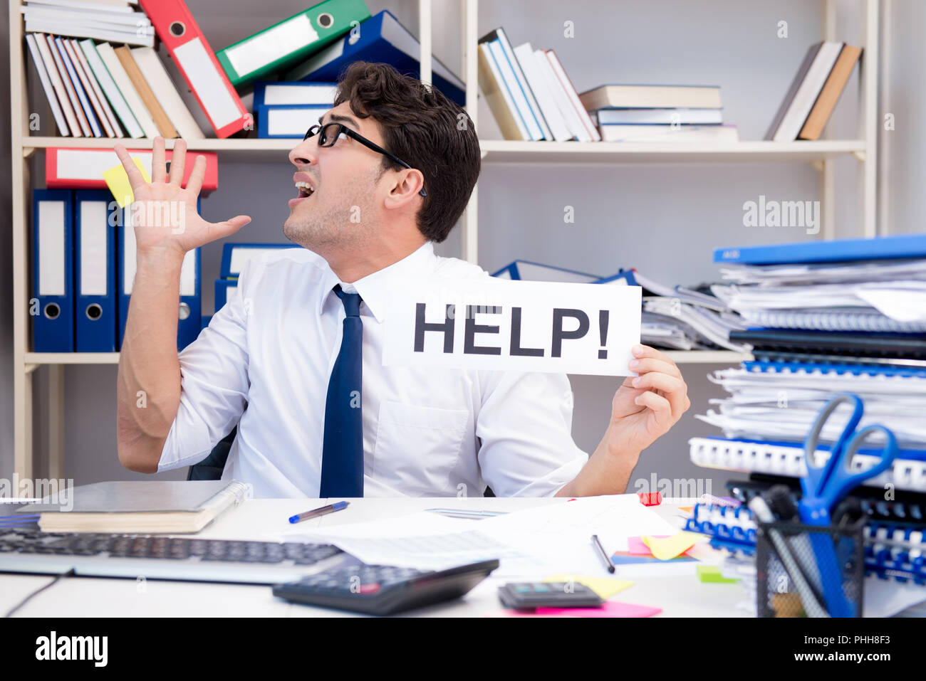 Busy frustrated businessman angry in the office Stock Photo - Alamy
