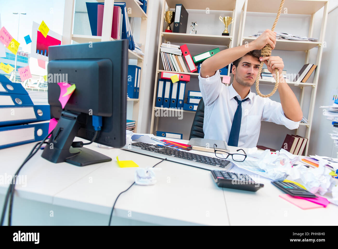 Busy frustrated businessman angry in the office Stock Photo - Alamy