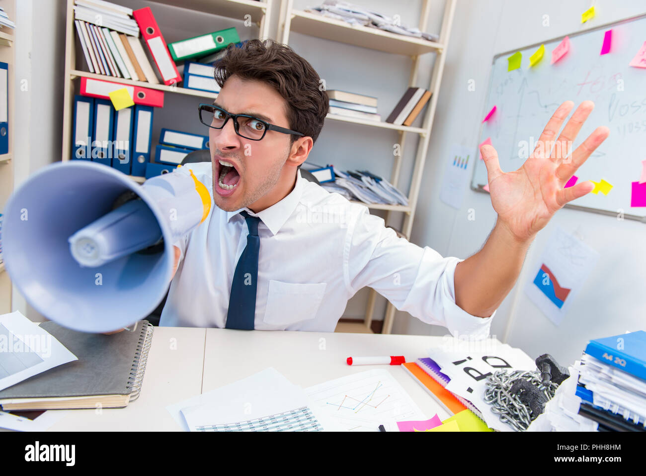 Busy frustrated businessman angry in the office Stock Photo - Alamy