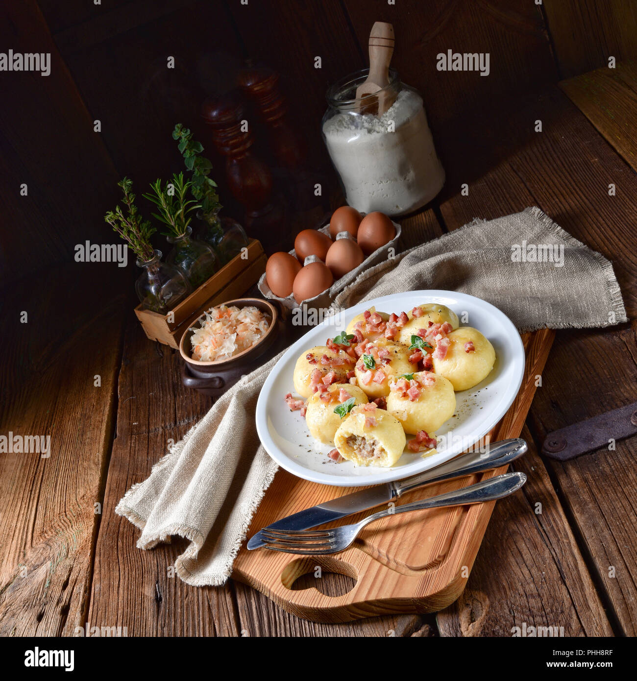 Pyzy are a type of polish dumpling Stock Photo - Alamy