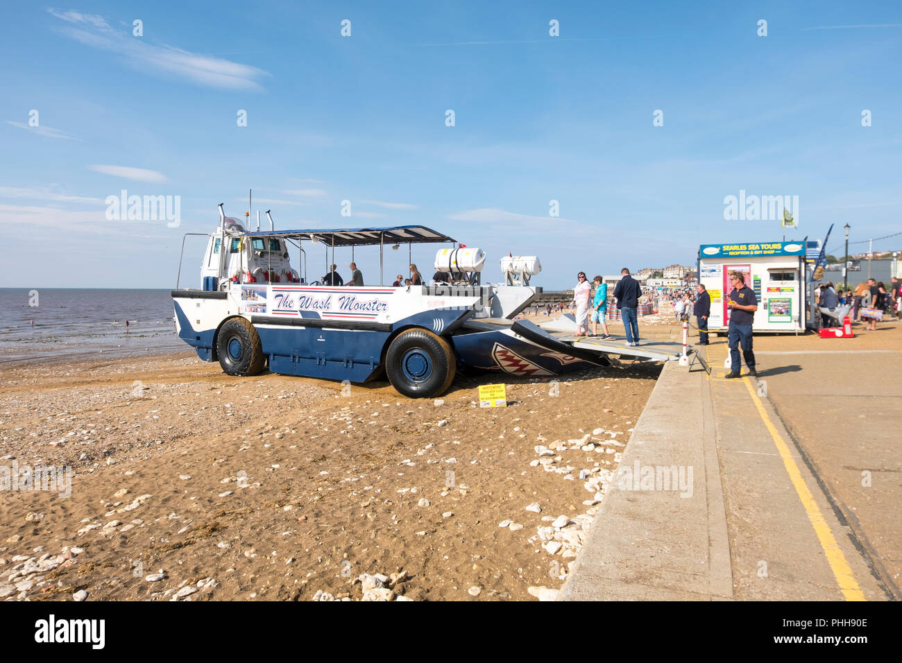 The Wash Monster sea trip vehicle on the beach at Hunstanton, West ...