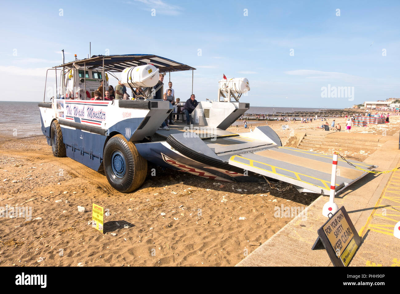 The Wash Monster sea trip vehicle on the beach at Hunstanton, West ...
