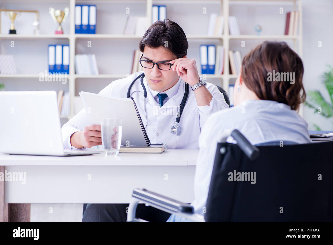 Woman doctor sharing test results hi-res stock photography and images ...