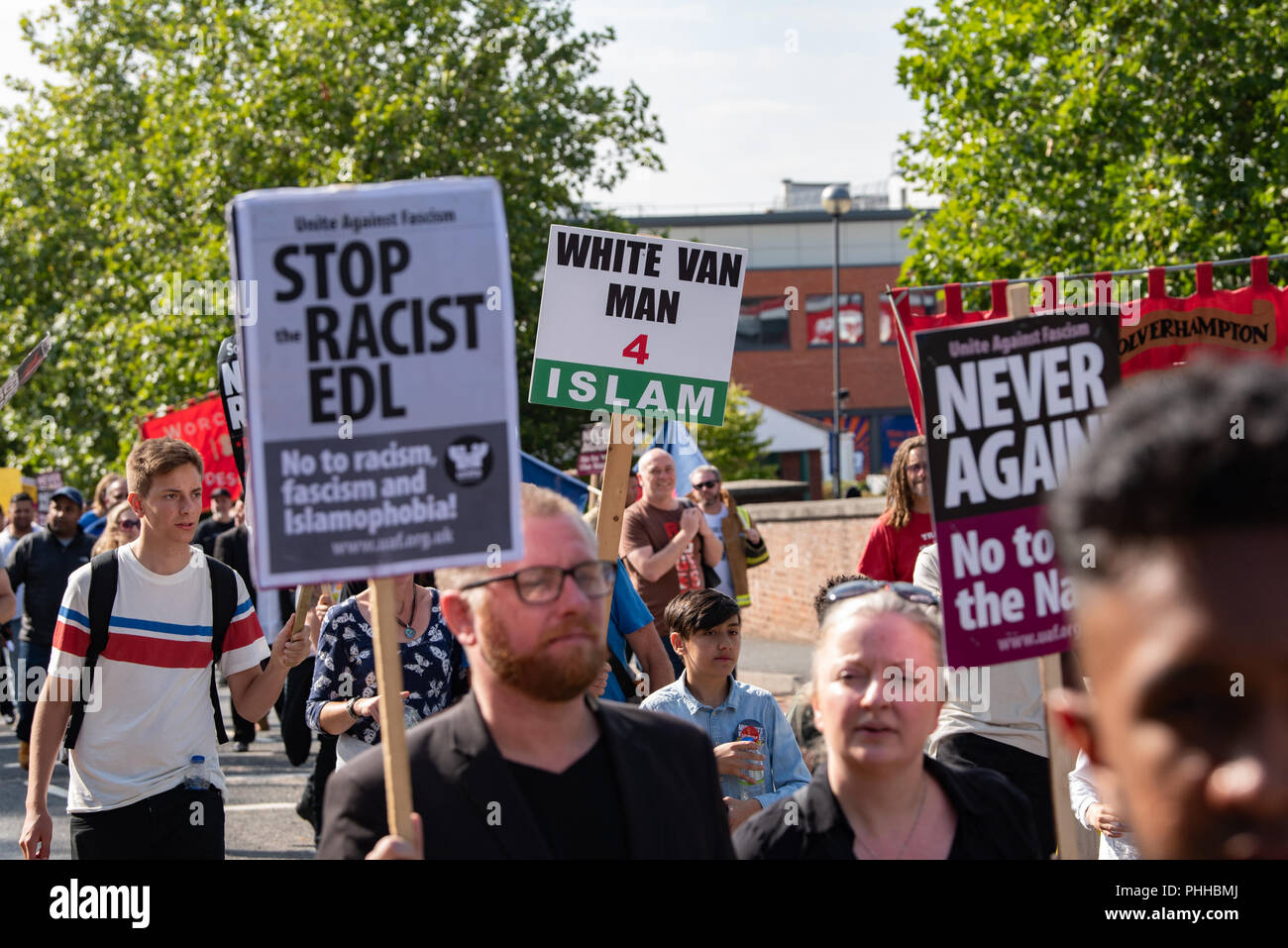 Worcester, United Kingdom. 1 September 2018. The English Defence League ...