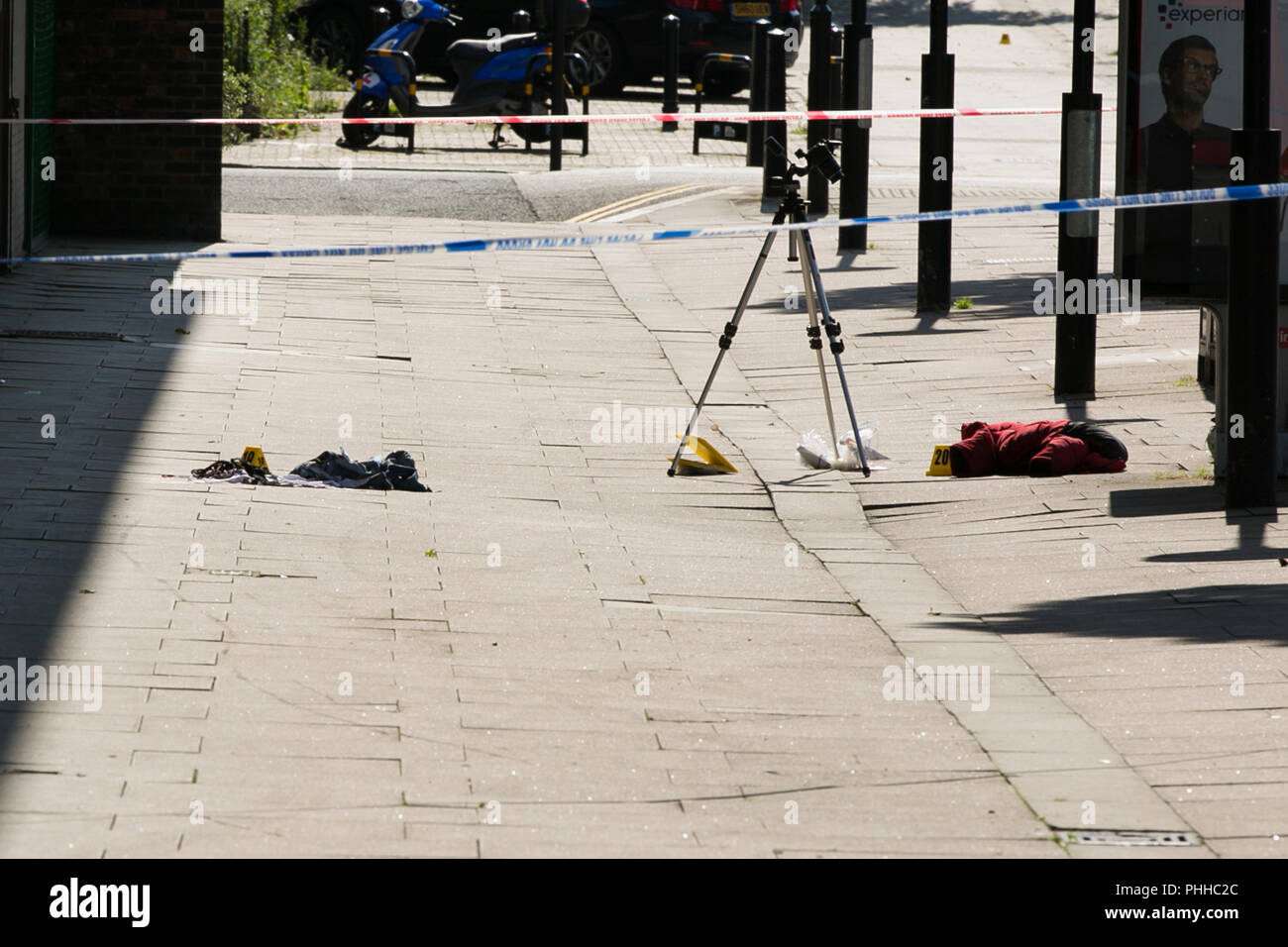 Islington. North London. UK 1 Sept 2108 - Crime scene on Caledonian ...