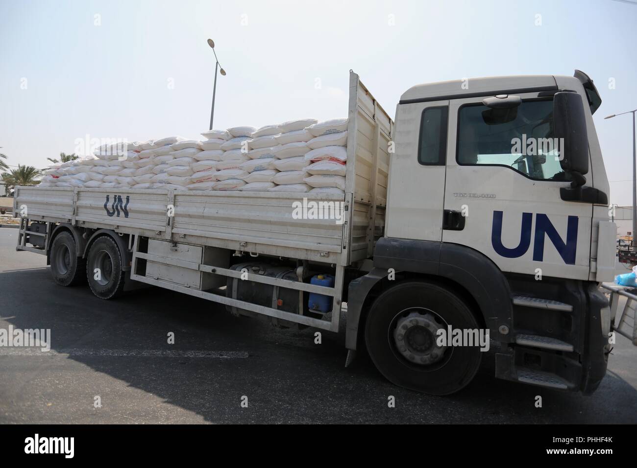 Unrwa gaza truck hi-res stock photography and images - Alamy