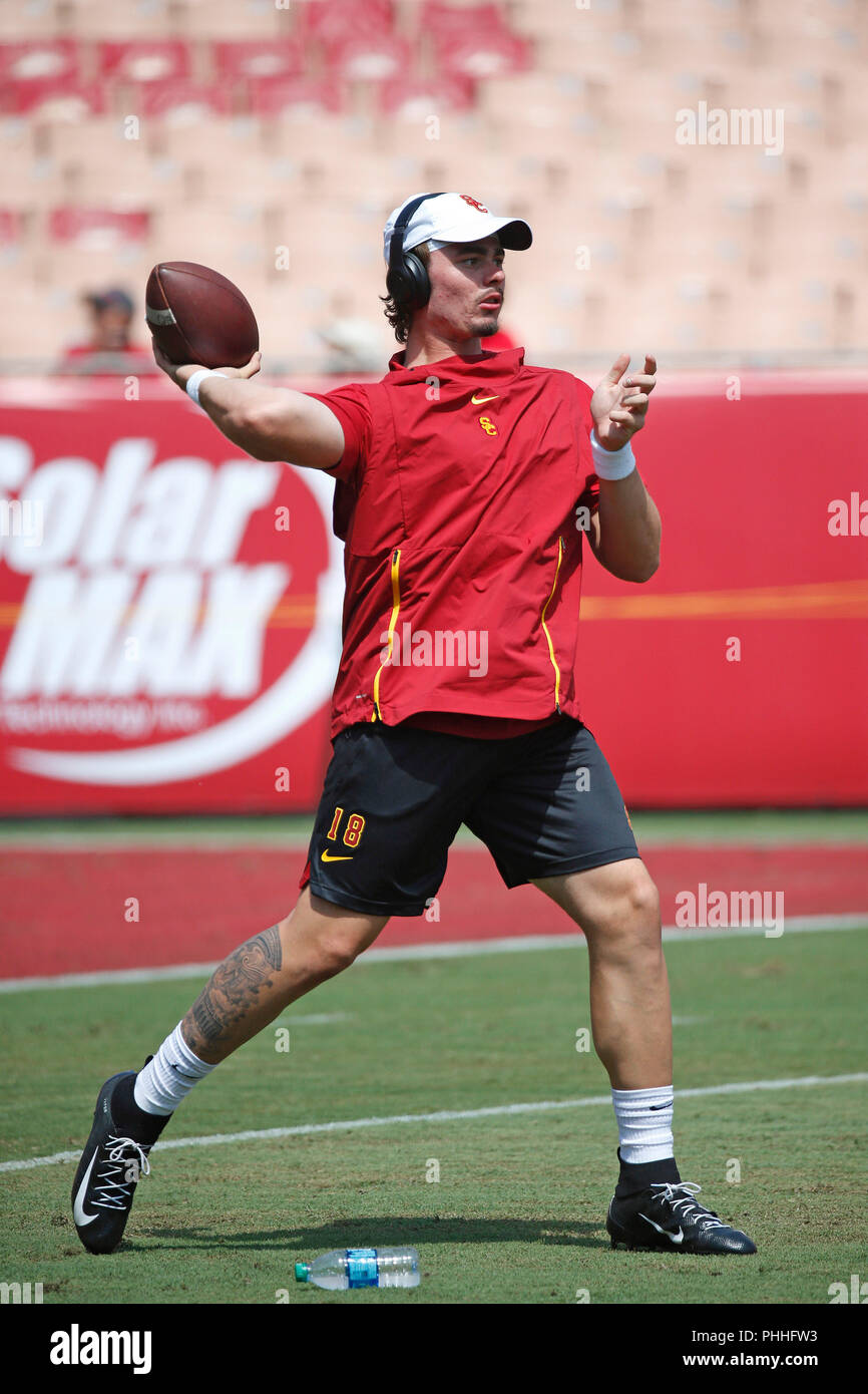 September 01, 2018 USC Trojans quarterback JT Daniels #18 in action ...