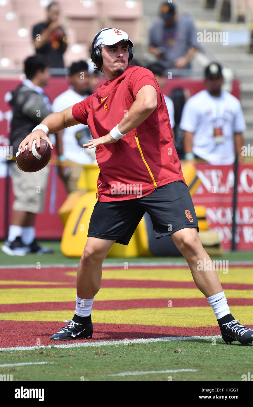 Los Angeles, CA, USA. 1st Sep, 2018. Quarterback J.T. Daniels #18 of ...