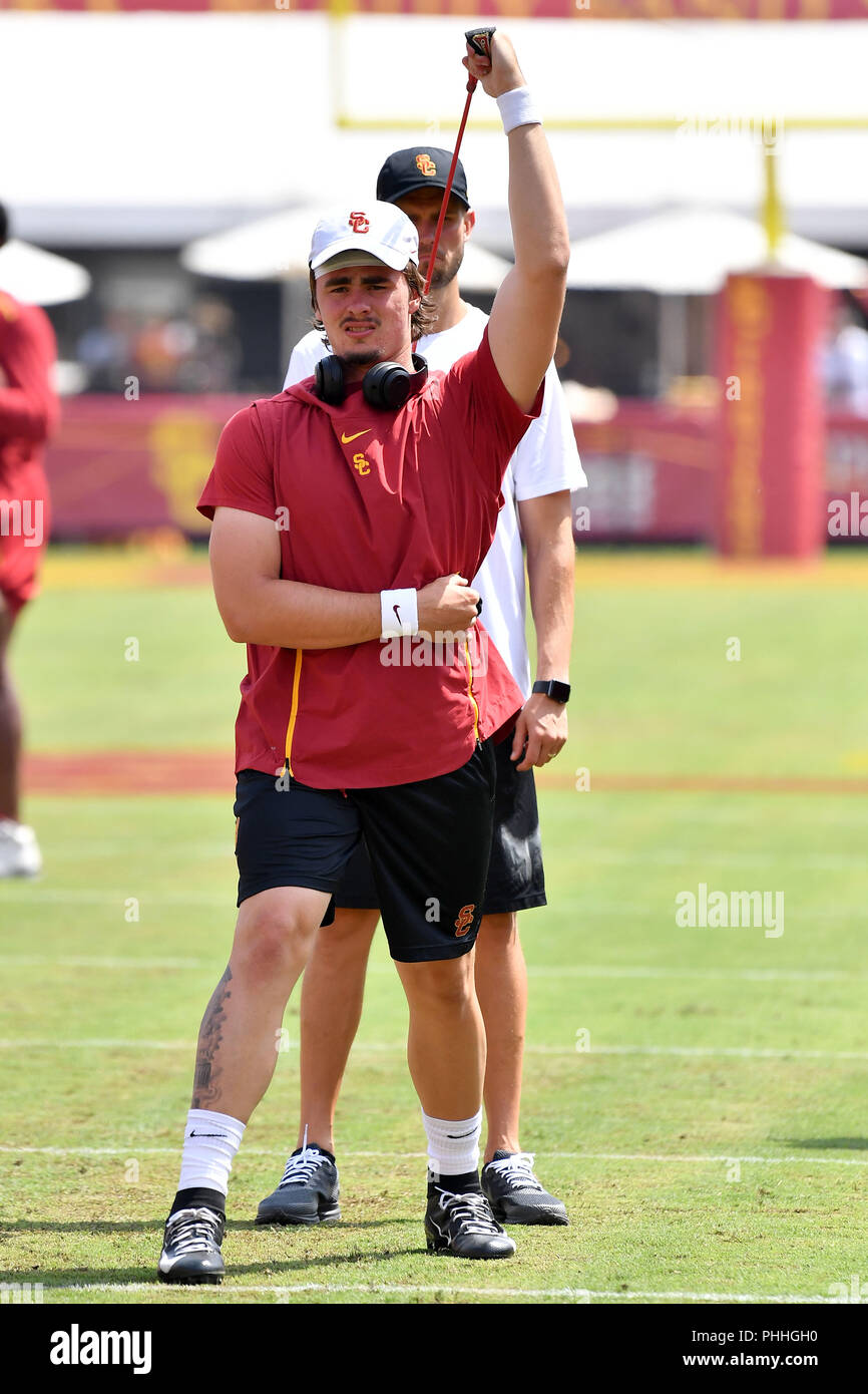 Los Angeles, CA, USA. 1st Sep, 2018. Quarterback J.T. Daniels #18 of ...