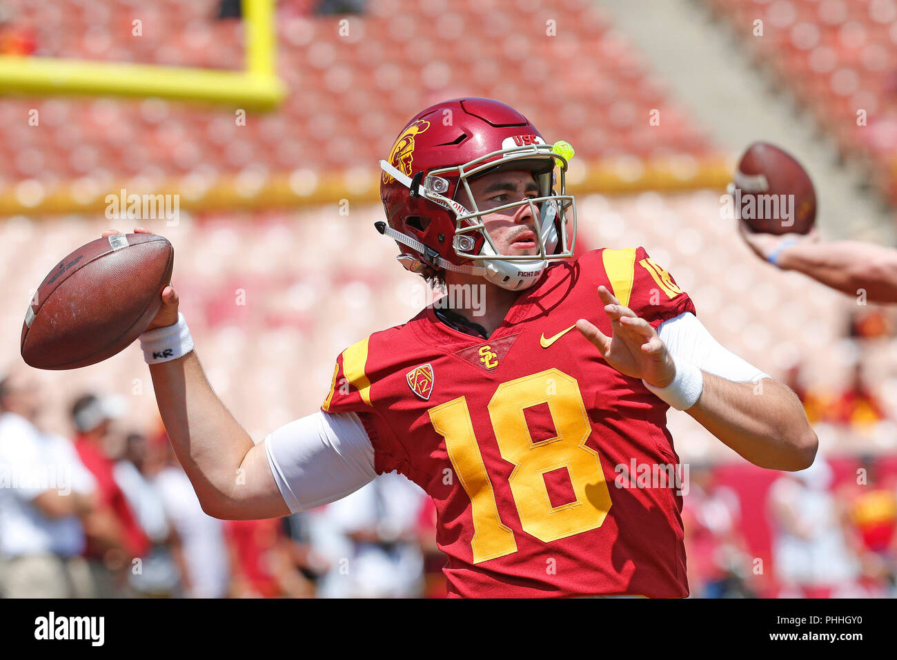 September 01, 2018 USC Trojans quarterback JT Daniels #18 in action ...