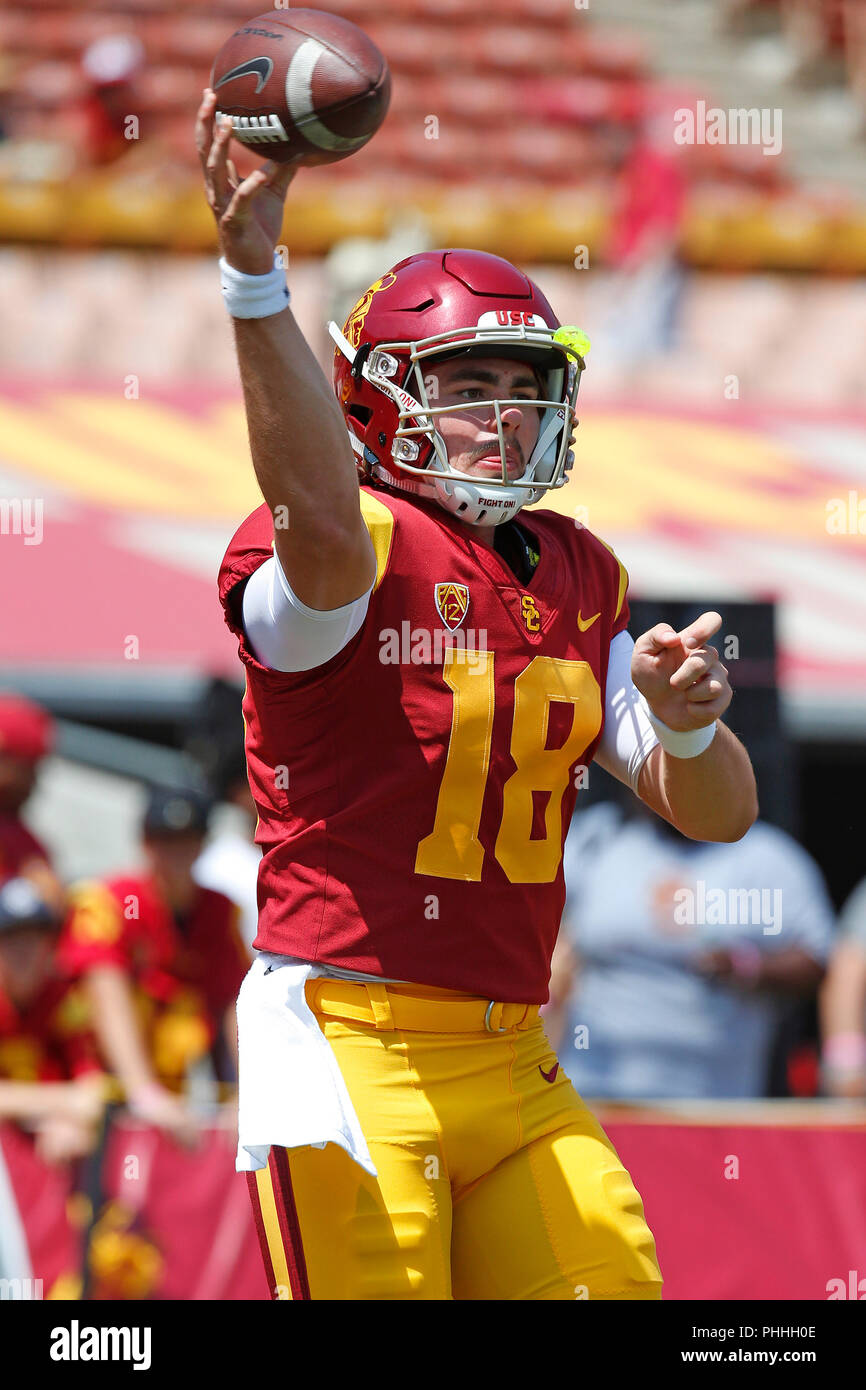 September 01, 2018 USC Trojans quarterback JT Daniels #18 in action ...
