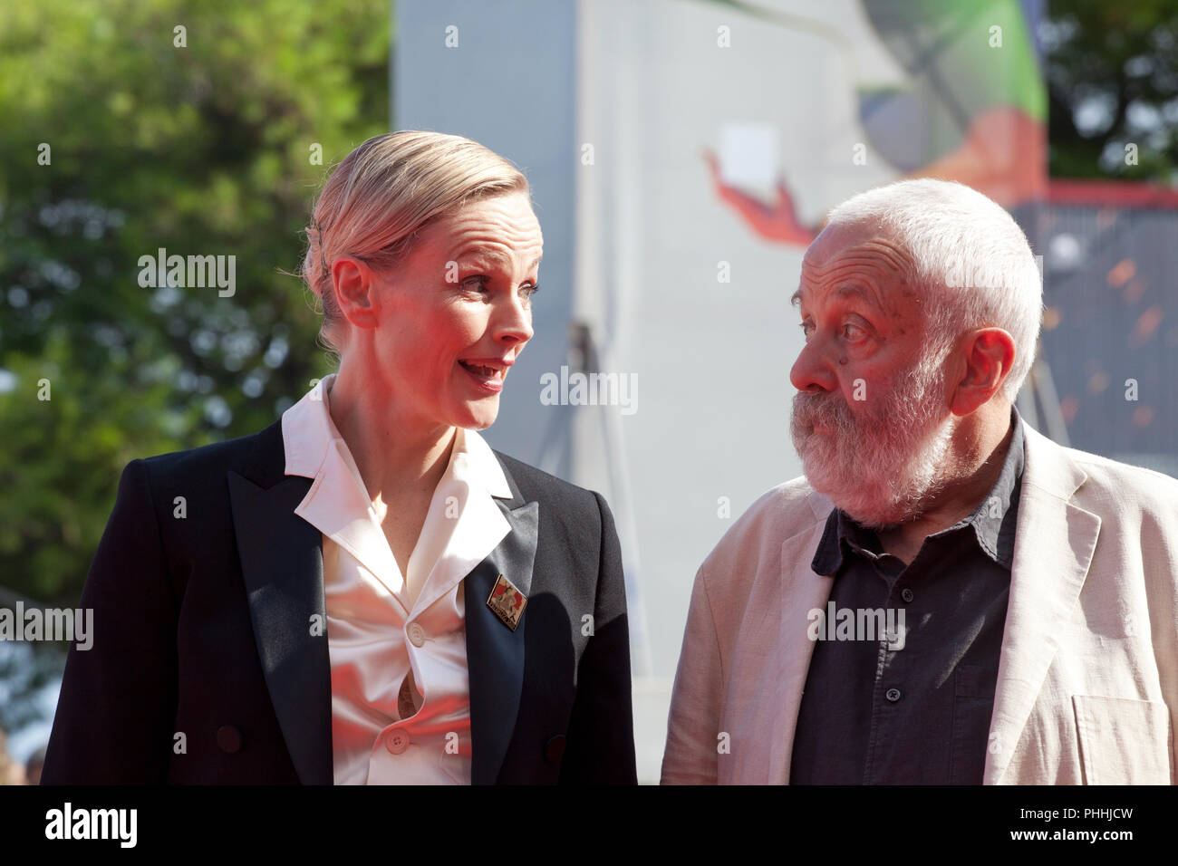 Venice, Italy. 1st Sept, 2018. Maxine Peake and Director Mike Leigh at ...