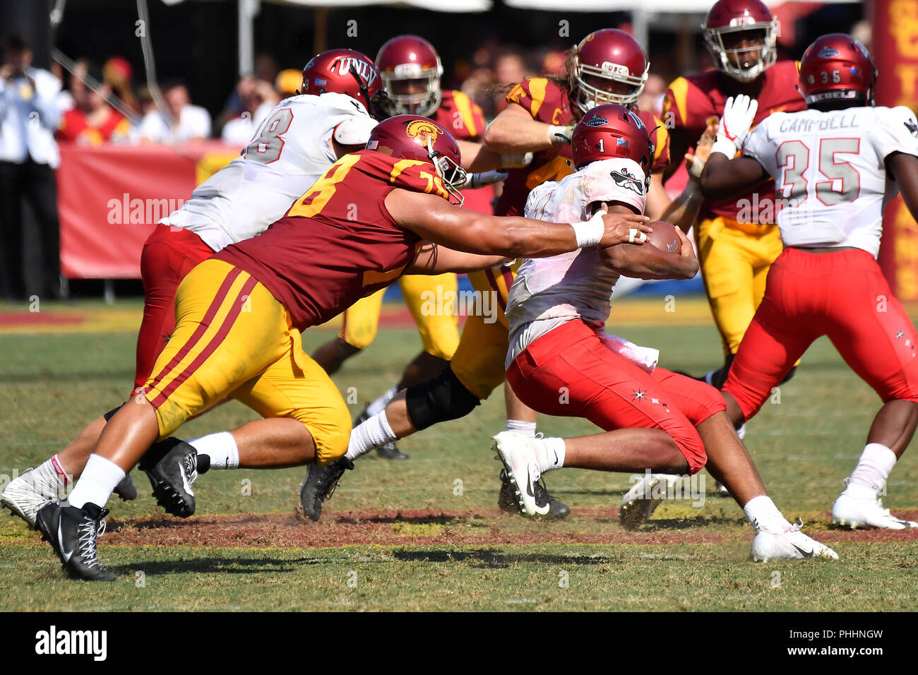 Los Angeles, CA, USA. 1st Sep, 2018. USC Trojans defensive lineman Jay ...