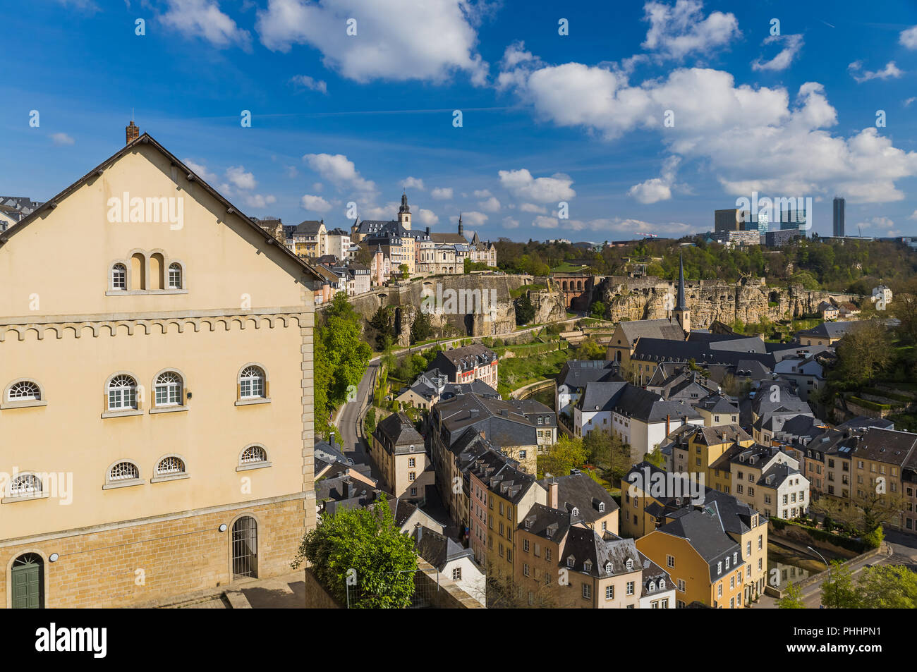 Luxembourg city spring river hi-res stock photography and images - Alamy