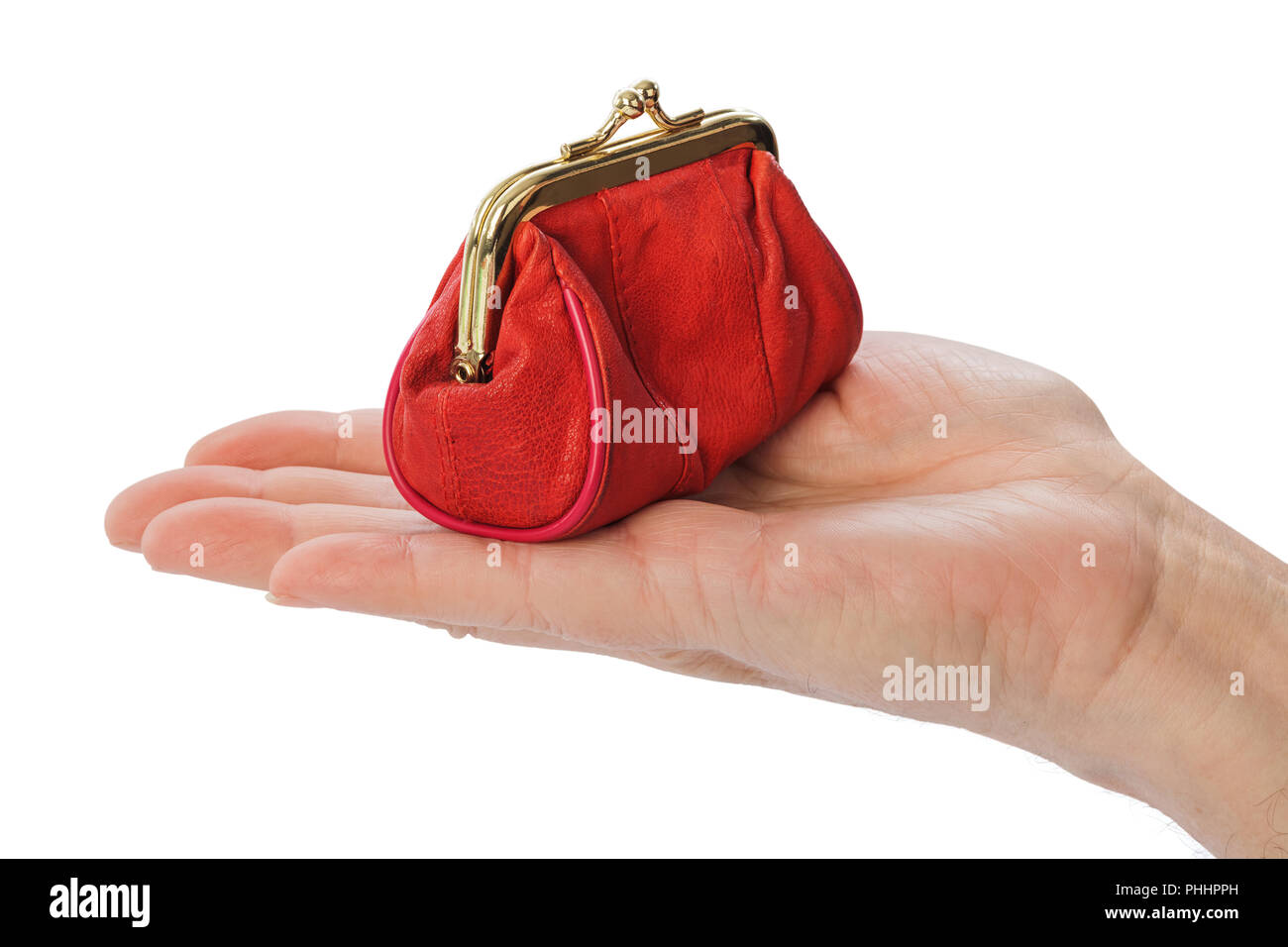 Hand of old man and purse Stock Photo - Alamy