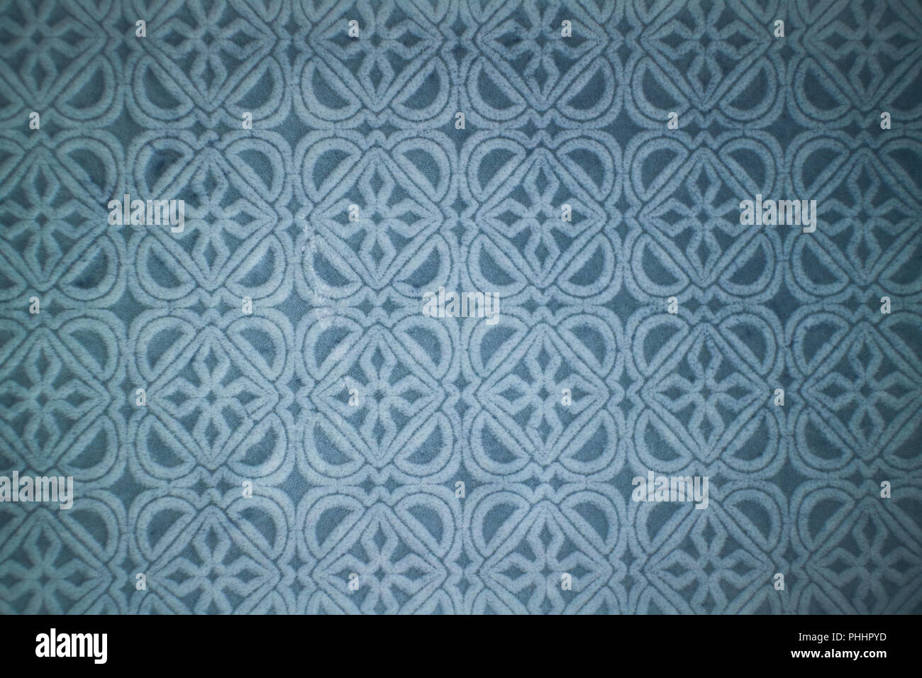 Ceramic blue tile with decorative pattern Stock Photo - Alamy