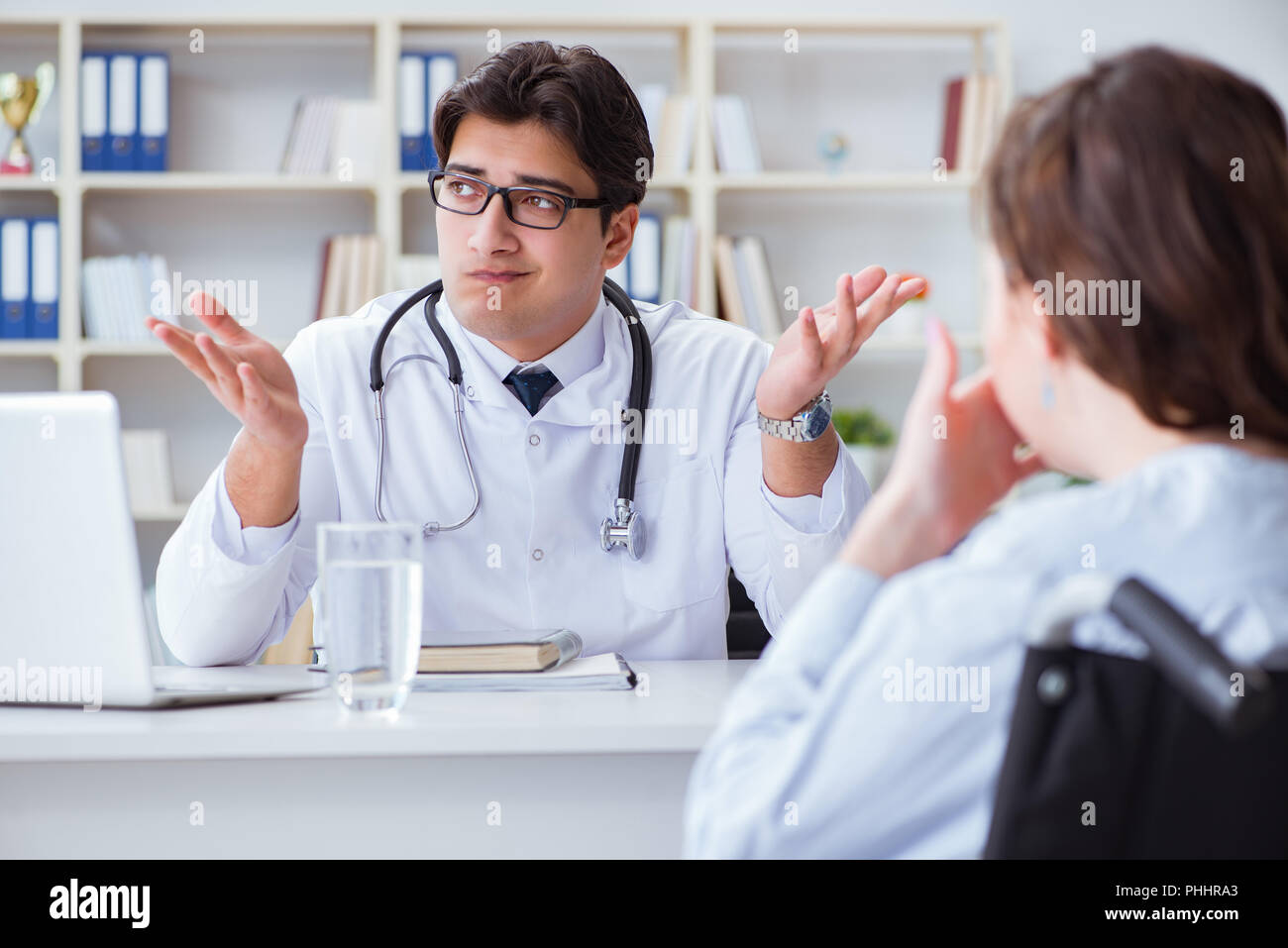 Doctor sharing discouraging lab test results to patient Stock Photo - Alamy