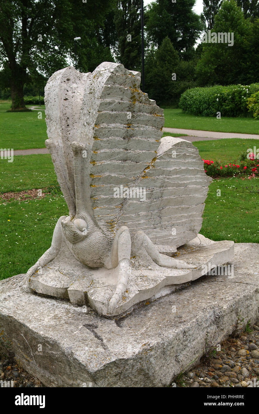 Butterfly statue in Swindon park Stock Photo - Alamy
