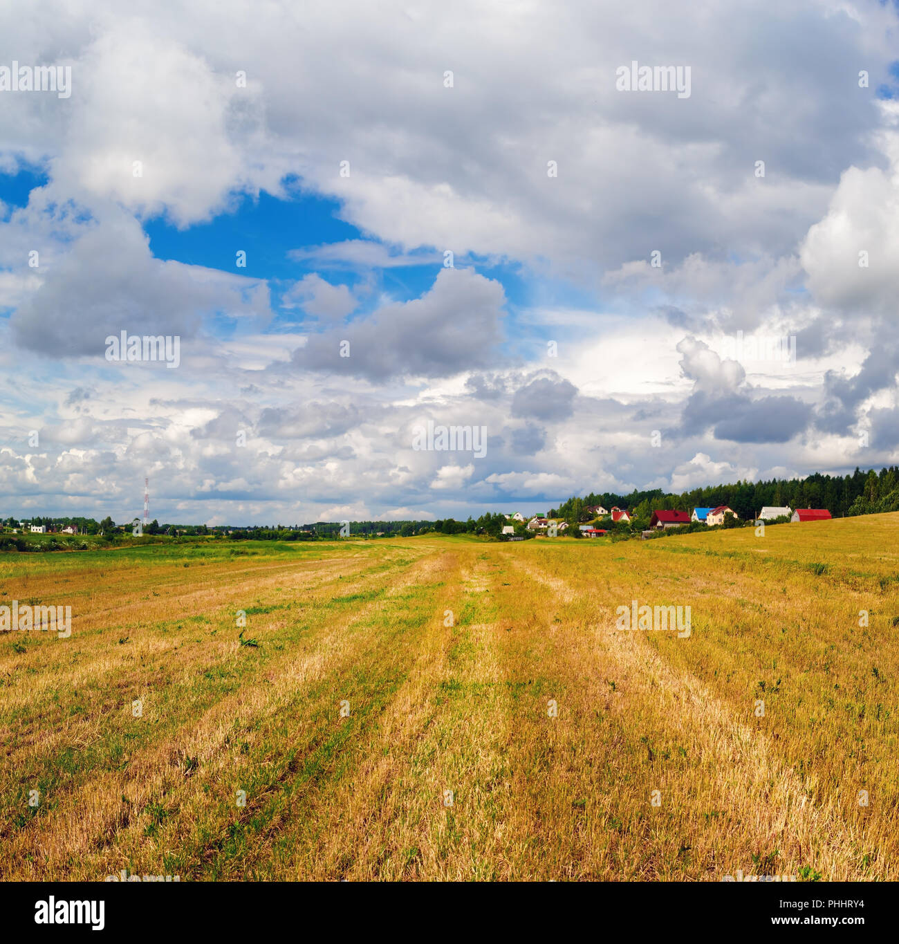 Field and sky Stock Photo - Alamy