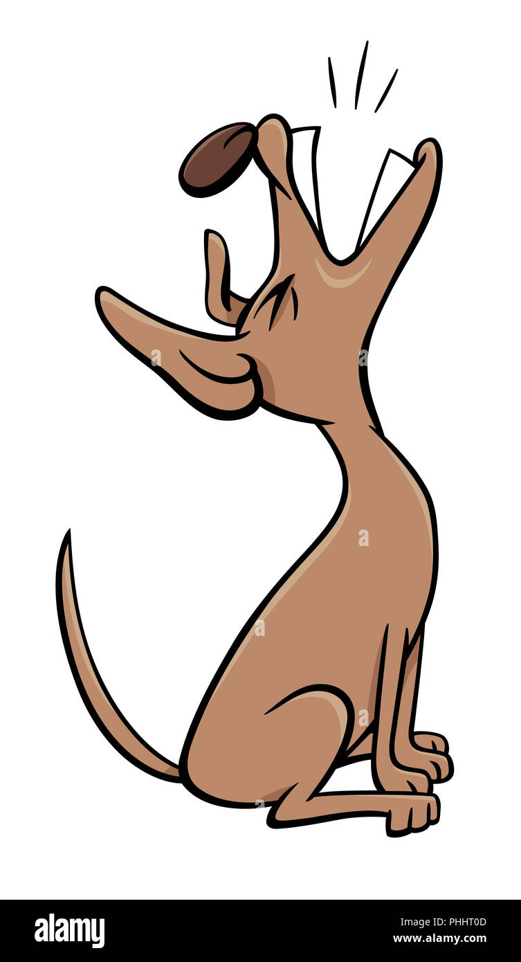 Barking dog cartoon illustration hi-res stock photography and images ...