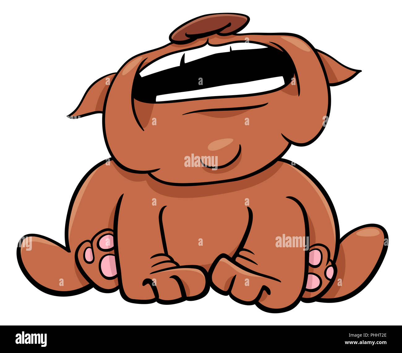 barking or howling bulldog cartoon character Stock Photo - Alamy