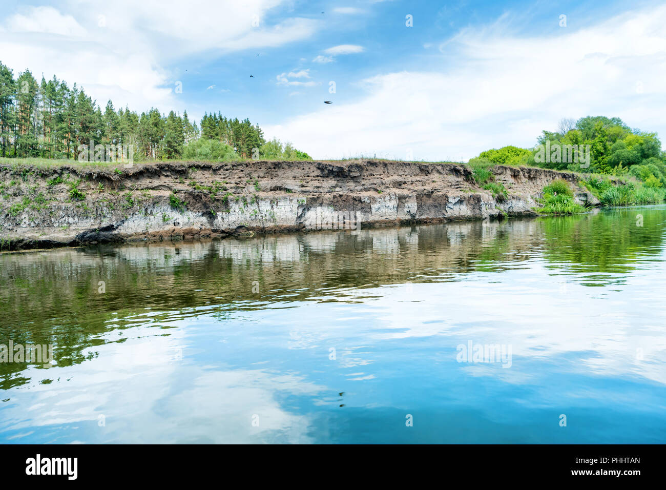 Calm landscape nature blue river hi-res stock photography and images ...