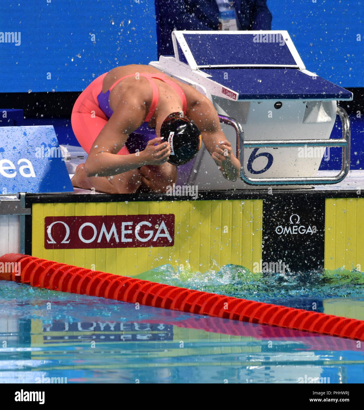 Budapest, Hungary - Jul 29, 2017. Competitive swimmer BELMONTE Mireia ...