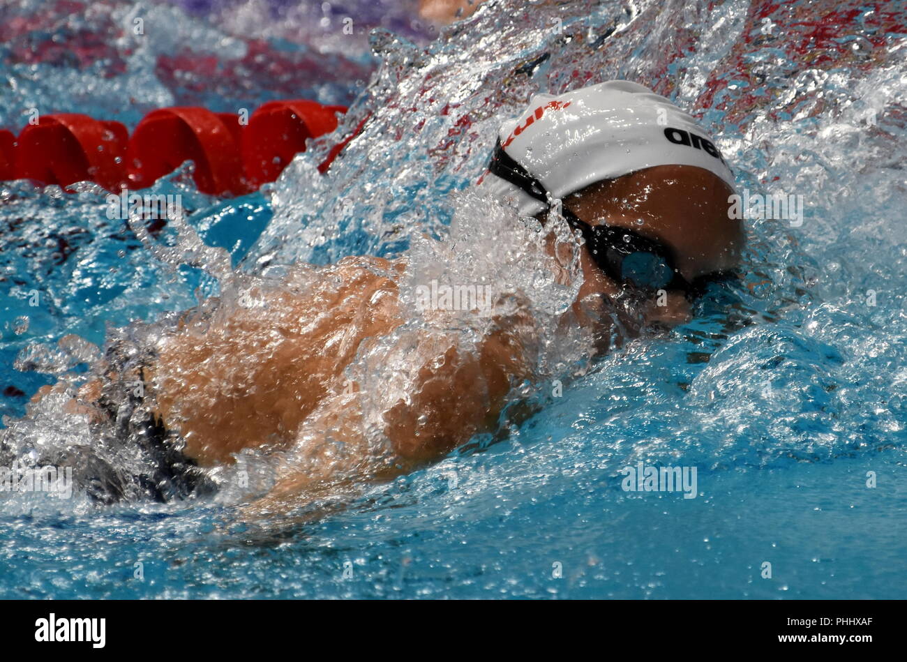 Budapest, Hungary - Jul 29, 2017. Competitive swimmer KAPAS Boglarka ...