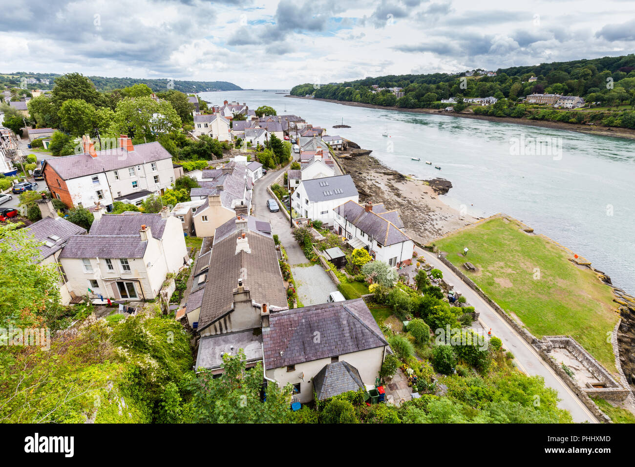 View form Manai Bridge, Wales, UK Stock Photo - Alamy