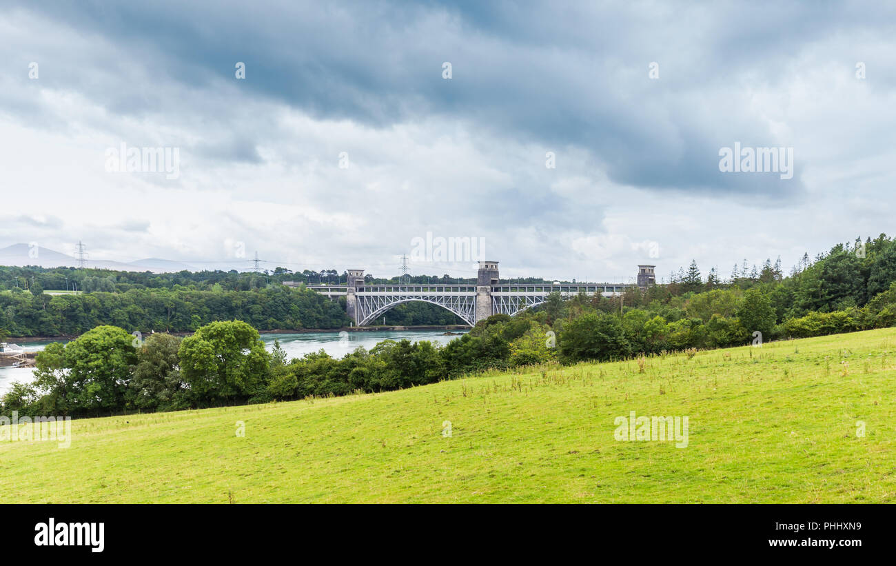 Britainnia Bridge, North Wales, UK Stock Photo - Alamy