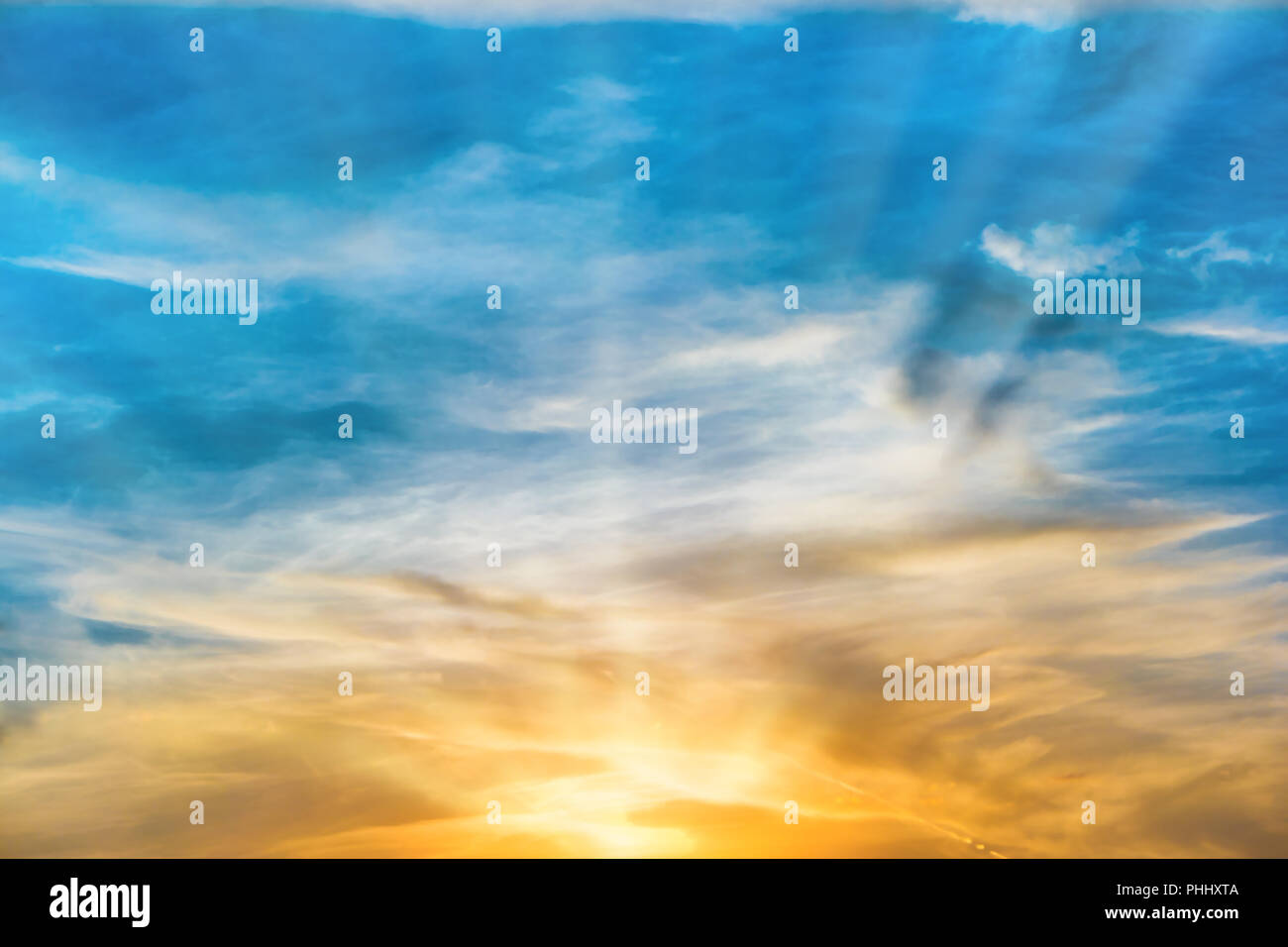 Beautiful dramatic sunset Stock Photo - Alamy