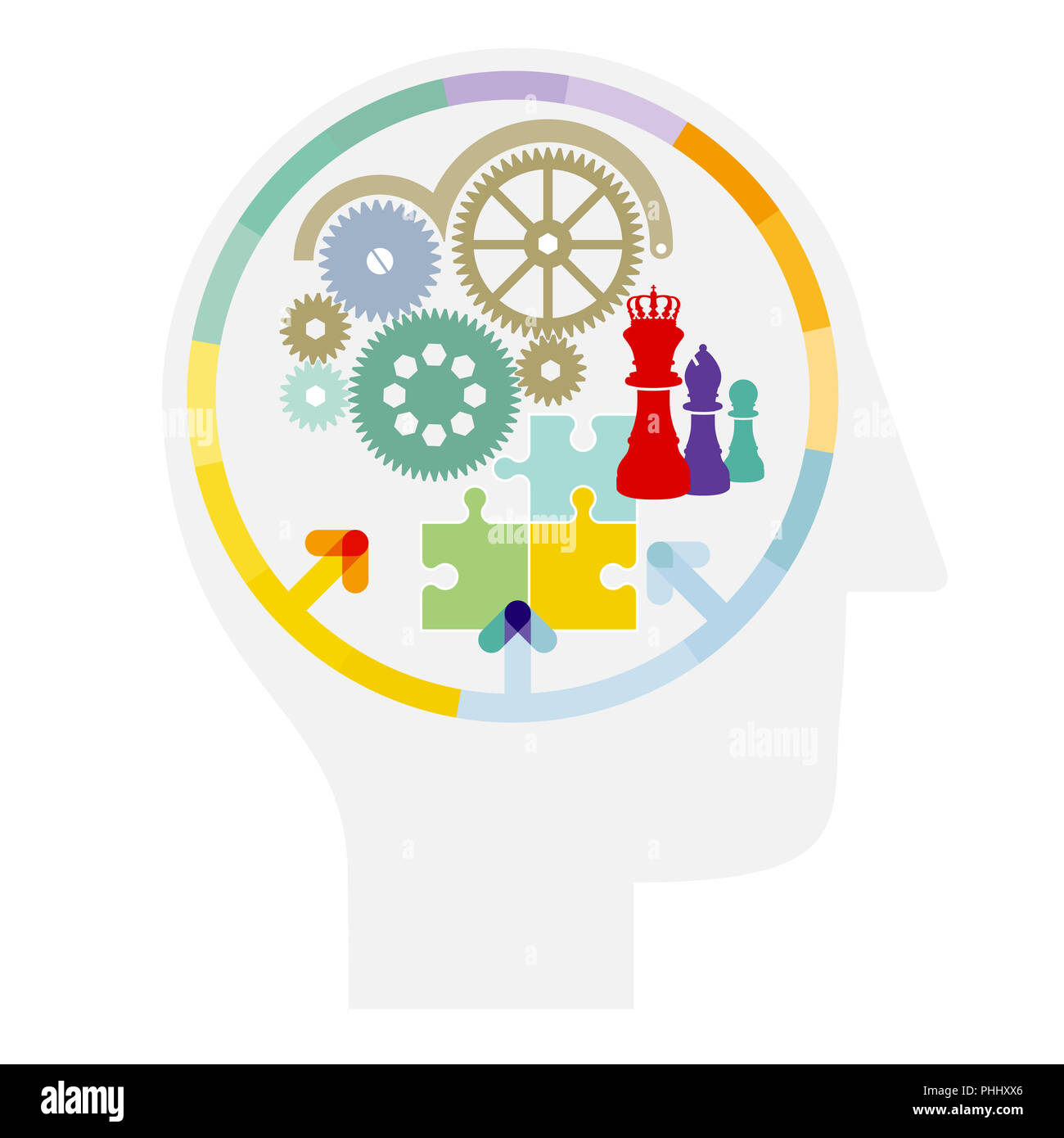 think and consider icon, illustration Stock Photo - Alamy