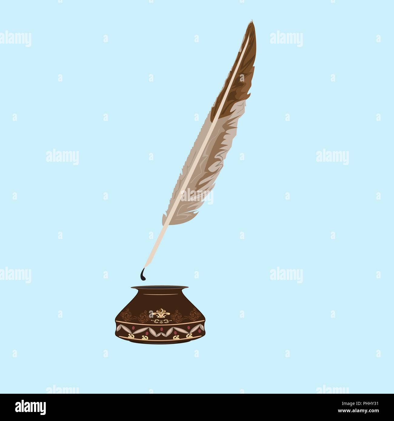 Ink pot stain Stock Vector Images - Alamy