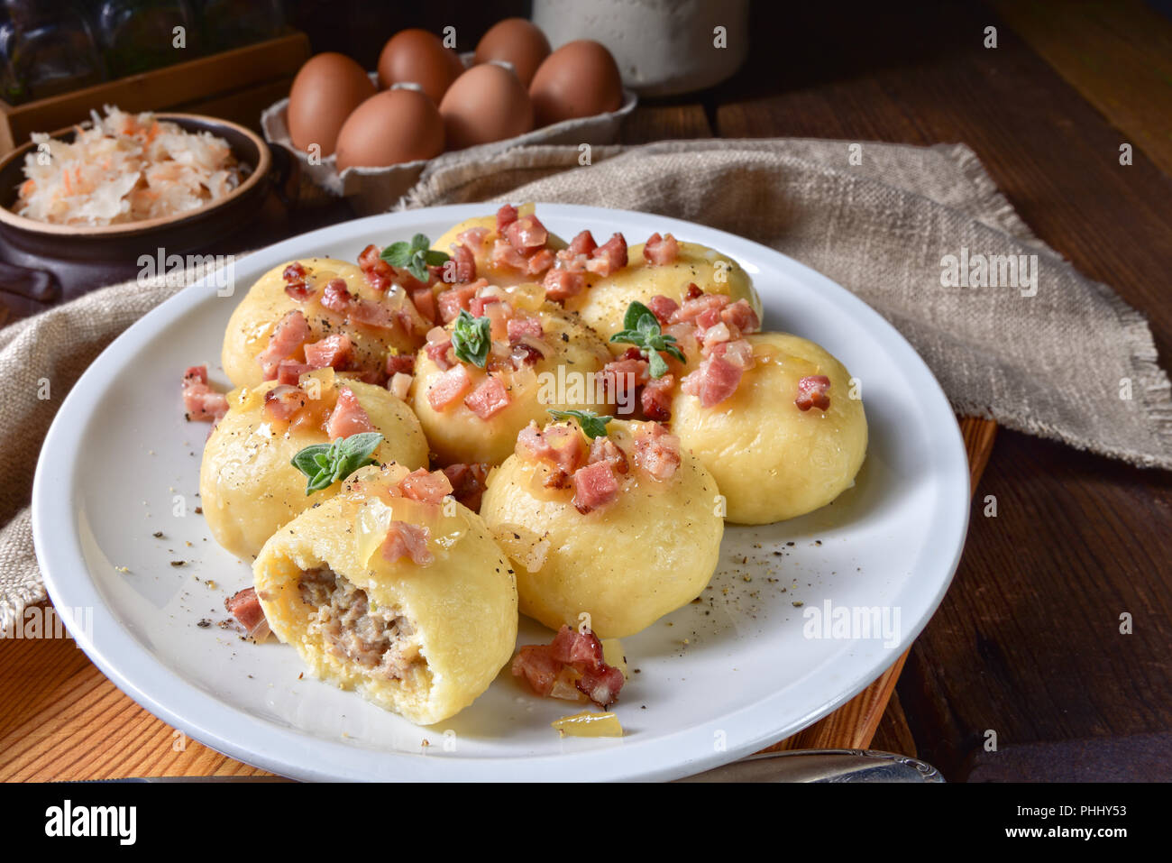 Pyzy are a type of polish dumpling Stock Photo - Alamy