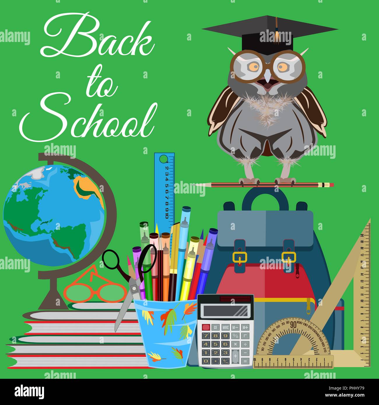 Stationery books illustration vector Stock Vector Images - Alamy