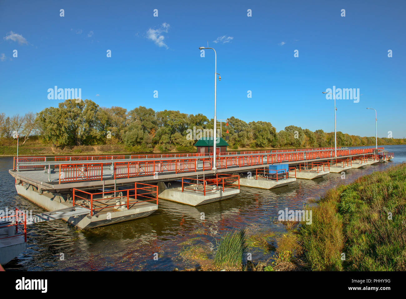 Movable floating bridge Stock Photo - Alamy